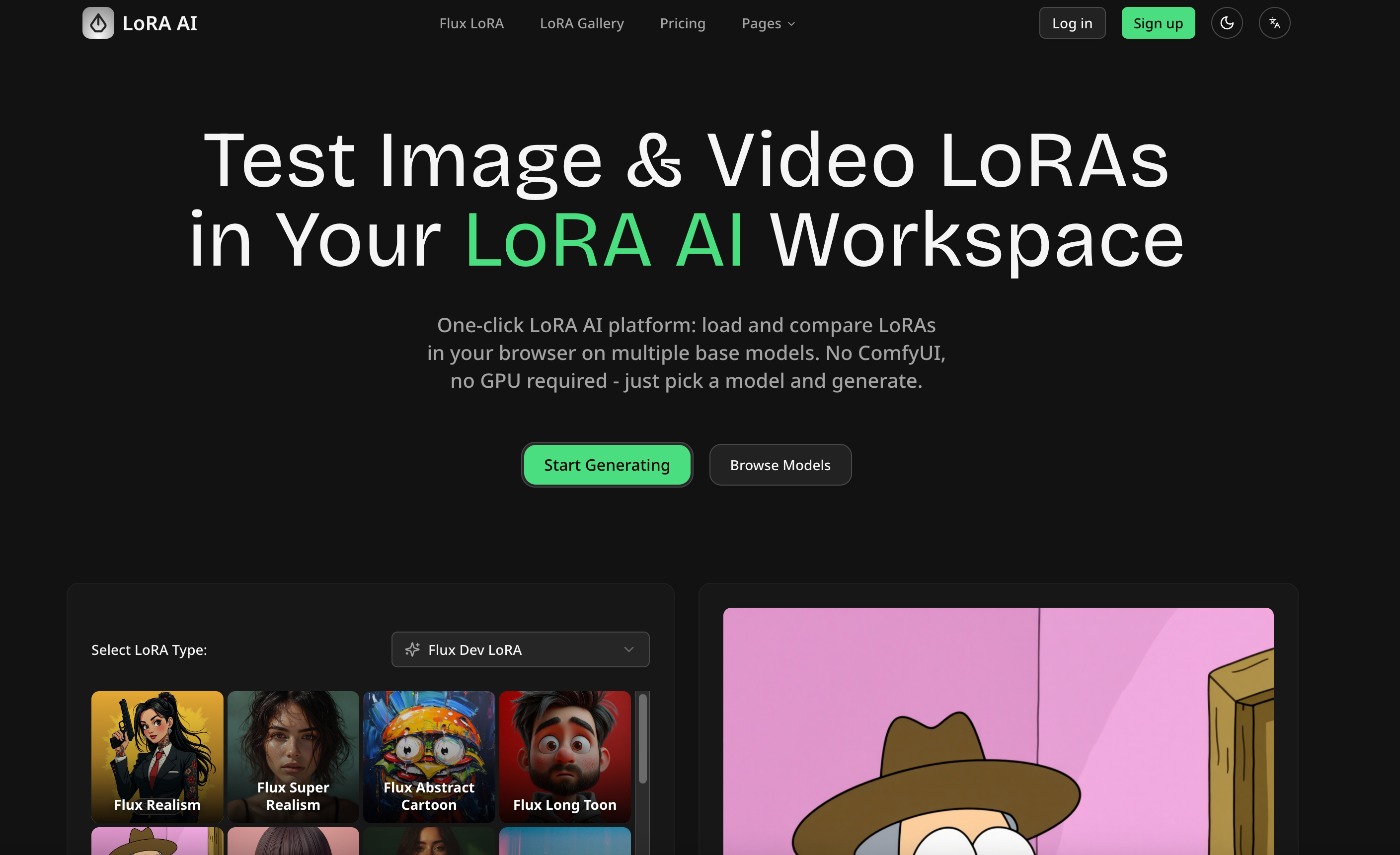 LoRA AI Image & Video Generator | Test & Compare LoRA Online